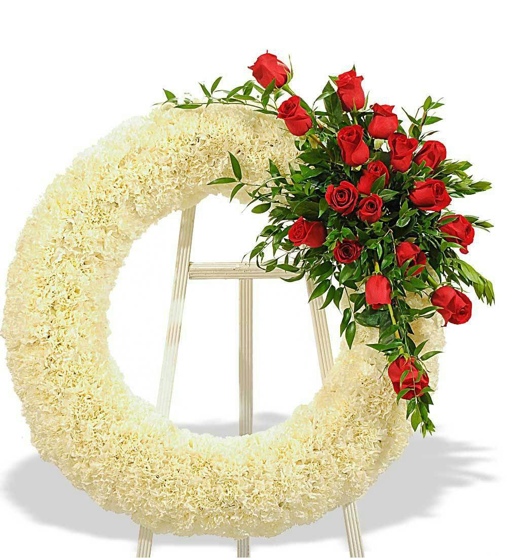 Rose & Carnation Wreath | Phoenix (AZ) Wreath | Phoenix Flower Shops